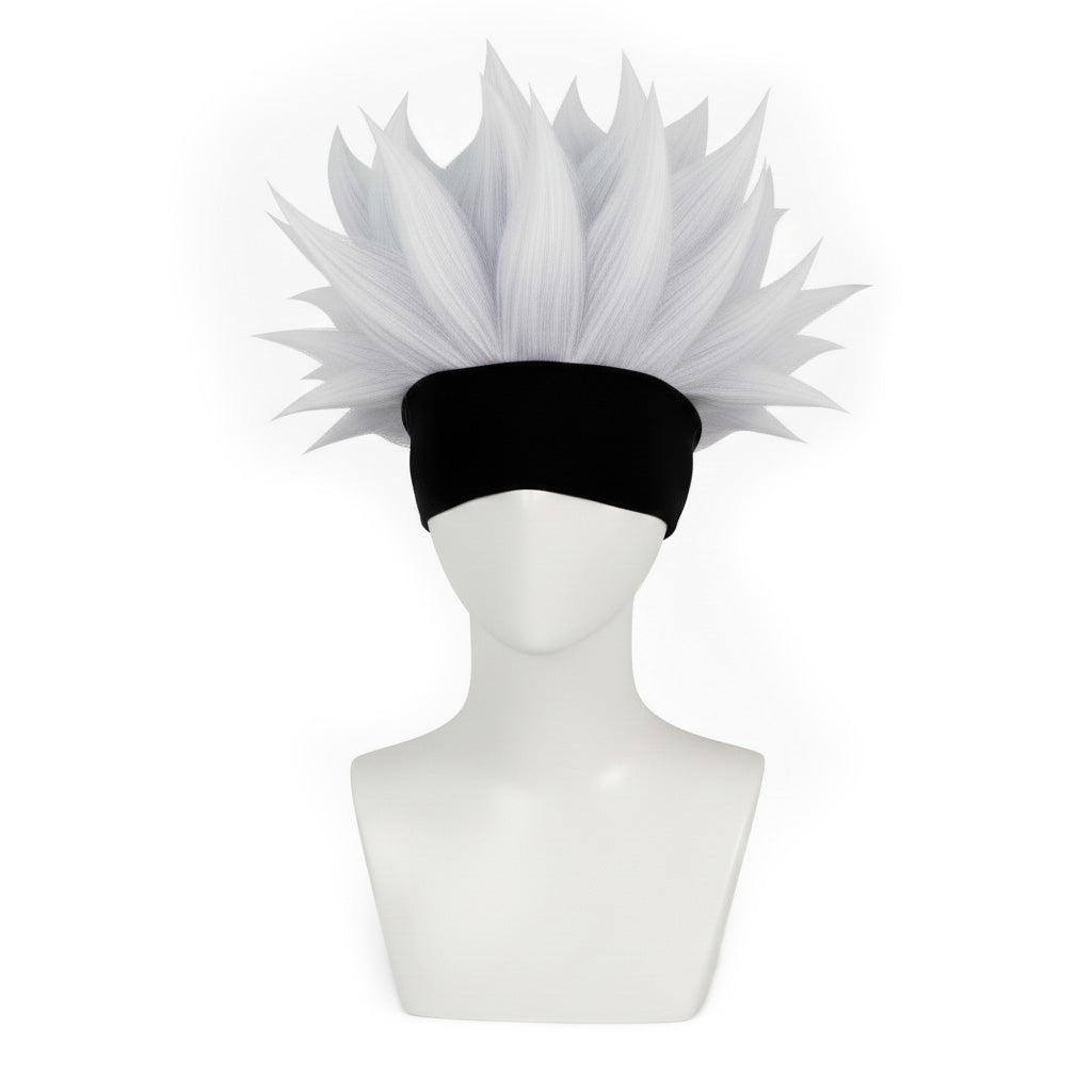 Satoru Gojo Cosplay Wig – Premium White Designer Wig | Jujutsu Kaisen ...